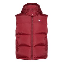 Tommy Jeans Steppweste »TJM ALASKA VEST« Abnehmbare Kapuze mit Kordelzug Regatta Red L L Weste von Tommy Jeans