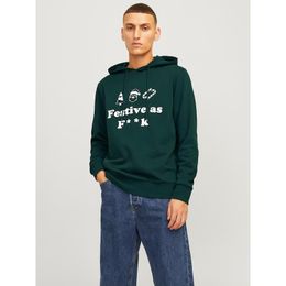 Jack & Jones JACK & JONES Kapuzensweatshirt »JJXMAS ONE COLOR FUNNY SWEAT HOOD« Scarab S S Mit coolen Sprüchen