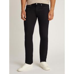 Calvin Klein Jeans Slim-fit-Jeans »SLIM« Coinpocket, Logostickerei Denim Black 30 - Länge 32 Länge 32 30 Jeans von Calvin Klein Jeans Menswear