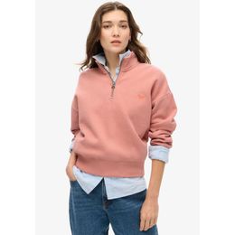 Superdry Sweatshirt »ESSENTIAL HALF ZIP SWEATSHIRT« Ash Rose S S Sweater von Superdry mit Logostickerei