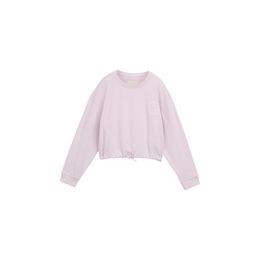 Tom Tailor Sweatshirt mit Kordelzug am Saum pale spring 164 164 Cropped Sweatshirt von Tom Tailor