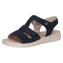 Caprice Riemchensandale, Keilsandalette, Bequemschuh, Sommerschuh mit Klettverschlüssen dunkelblau 37 37 Riemchensandale mit...