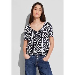 Street One T-Shirt mit grafischem Muster deep blue 44 44 Modisches T-Shirt von Street One