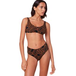 Triumph Bikini-Hose »Flex Smart Summer Maxi pt EX« -Logodruck BROWN - DARK COMBINATION L - N-Gr N-Gr L Bikinihose im Maxi-Schnitt