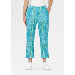 Stehmann Culotte Sommerhose mit Jacquard-Muster diva blue,40 46 - N-Gr N-Gr 46 Culotte mit Bügelfalten von Stehmann