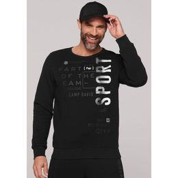 CAMP DAVID Sweatshirt, mit Schriftz&uuml;gen black L L Sweatshirt von CAMP DAVID