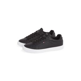 Tommy Hilfiger Sneaker »ICON COURT PINPERF LTH«, Freizeitschuh, Halbschuh, Schnürer mit weich gepolstertem Schaftrand schwarz 43 43 Basic Sneaker...