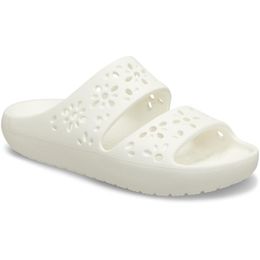 Crocs Badepantolette »Classic Floral Cut Out Sandal«, Sandale, Sommerschuh, Pool Slides mit genoppter Innensohle creme 38 38 Modische Pantolette...