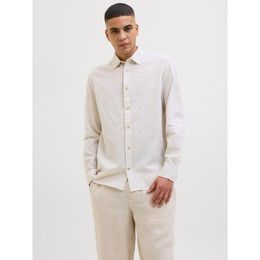 Jack & Jones JACK & JONES Langarmhemd »JJESUMMER SHIRT LS SN« mit Hemdkragen Oxford Tan Detail:STRIPE L - N-Gr N-Gr L Cooles Hemd von Jack & Jones