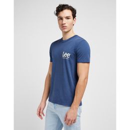 Lee Herren Print-Shirt &raquo;TEE&laquo; aus reiner Baumwolle blau M