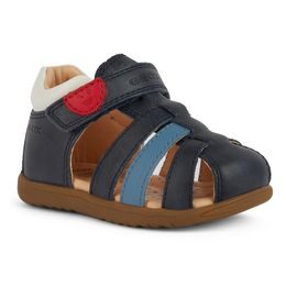 Geox Lauflernschuh »B SANDAL MACCHIA BOY«, Sandale, Babyschuh, Klettschuh mit bunten Riemchen navy-hellblau 25 25 Bequeme Sandale für Laufanfänger...