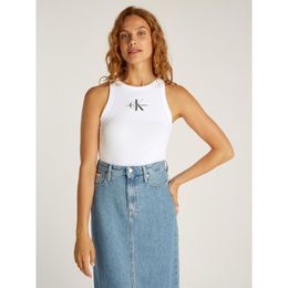 Calvin Klein Jeans Tanktop &raquo;MONOLOGO RIB TANK TOP&laquo; mit Logostickerei Brilliant White M (38) M (38) Tanktop von CALVIN KLEIN