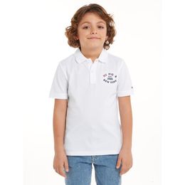 Tommy Hilfiger Poloshirt »MONOTYPE REGULAR POLO SS« Kinder bis 16 Jahre mit Logoschriftzug White 3 (98) 3 (98) Poloshirt von Tommy Hilfiger für Jungen