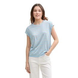 Tom Tailor Denim T-Shirt mit Streifen Muster rose blue stripe XS (34) XS (34) T-Shirt von Tom Tailor Denim
