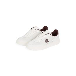 Tommy Hilfiger Plateausneaker »TH HERITAGE SNEAKER PERF«, Freizeitschuh, Halbschuh, Schnürschuh mit TH-Logostickerei weiß-bordeaux 38 38 Cooler...