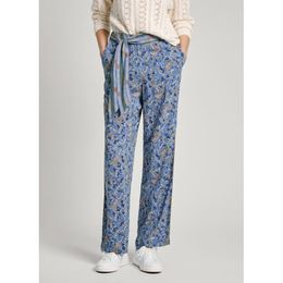 Pepe Jeans Palazzohose »MONICA« mit Alloverdruck, aus fließender Viskosequalität SEA BLUE XL - N-Gr N-Gr XL Palazzahose von Pepe Jeans