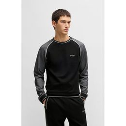 BOSS Sweatshirt mit kontrastfarbenen Details Black 001 L L Rundhalssweatshir von BOSS Menswear