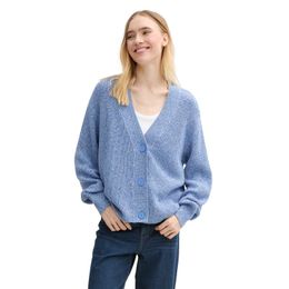 Tom Tailor Denim Cardigan mit Strickstruktur und Knopfleiste sicilian blue melange XL (42) XL (42) Cardigan von Tom Tailor Denim