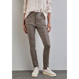 Street One Stretch-Hose »Style YORK« cedar brown 38 - Länge 30 Länge 30 38 Beschichtete Hose im Slim Fit von Street One