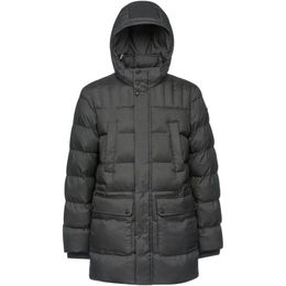 Geox Langjacke »SANFORD« mit Kapuze in melierter Optik, 4 Taschen, Kapuze, modische Steppung DARK GREY 52 52 Steppjacke von Geox
