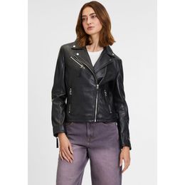 Mauritius Lederjacke »GWPasha« im Biker-Style, asymetrischer Reißverschluss, verstellbare Riegel black L