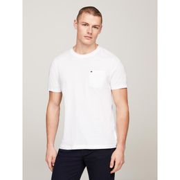 Tommy Hilfiger T-Shirt »POCKET TEE« White L L Kurzarm Shirt, ideal für warme Tage