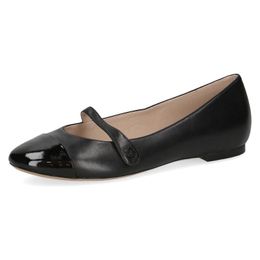 Caprice Riemchenballerina, Bequemschuh, Businessschuh, Flats mit Klettverschluss-Riemchen schwarz 37,5 37,5 Ballerina in bequemer Form