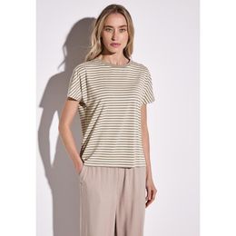 Street One Damen Street One T-Shirt &raquo;Style Crista&laquo; mit Streifen Muster grau 40