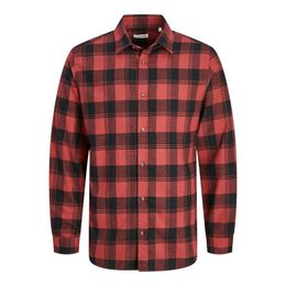 Jack & Jones PlusSize JACK & JONES PLUSSIZE Langarmhemd »JJJOSHUA FALL BUFFALO SHIRT LS PLS« Brick Red 3XL - N-Gr N-Gr 3XL Cooles Karohemd von Jack & Jones Plus Size