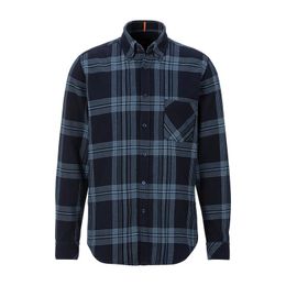 BOSS Orange Langarmhemd »Rickert« mit dezentem Karo-Design Dark Blue405 XXL - N-Gr N-Gr XXL Flanellhemd von BOSS Orange