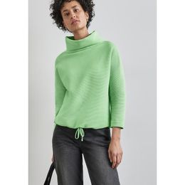 Street One 3/4-Arm-Shirt in Struktur-Optik und mit Schalkragen gleam green 36 36 Shirt für Damen von Street One
