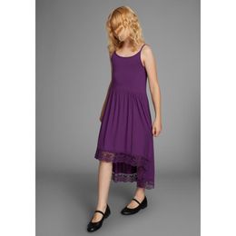 Kidsworld Jerseykleid »- Spaghettikleide aus Viskose« luftiges Jerseykleid, knieumspielende Länge dunkel lila 176/182 - N-Gr N-Gr 176/182...