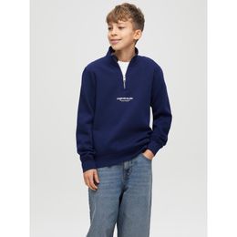 Jack & Jones JACK & JONES JUNIOR Sweatshirt &raquo;JORVESTERBRO SWEAT QUARTER ZIP NOOS JNR&laquo; Ocean Cavern 176 176 Sweater von Jack & Jones Junior f&uuml;r Jungen