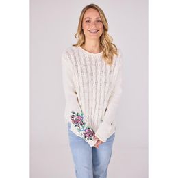 LIEBLINGSSTÜCK LIEBLINGSSTÜCK Rundhalspullover »TriciaL« mit trendiger Stickerei offwhite 42 42 Femininer Pullover mit Blumenstickerei von Lieblingsstück