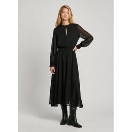 Pepe Jeans Midikleid »ANUSHKA« Ausschnitt mit Schlitzdetail BLACK L (40) - N-Gr N-Gr L (40) Kleid von Pepe Jeans