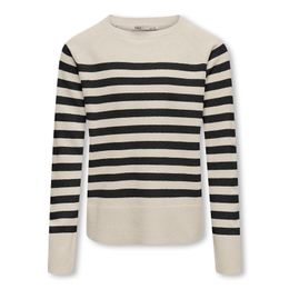 KIDS Only Rundhalspullover »KOGAMA LS STRIPE O-NECK KNT« Birch Stripes 134/140 134/140 Pullover von KIDS Only für Mädchen