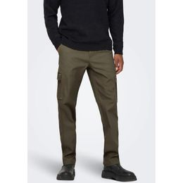 Only & Sons ONLY & SONS Cargohose &raquo;ONSEDGE-ED CARGO LOOSE PANT&laquo; Olive Night 33 - L&auml;nge 32 L&auml;nge 32 33 Mit praktischen Taschen