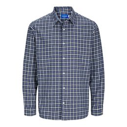 Jack & Jones JACK & JONES Langarmhemd »JORJOSHUA FLANNEL CHECK SHIRT LS« Nightshadow Blue S - N-Gr N-Gr S Cooles Karohemd von Jack & Jones