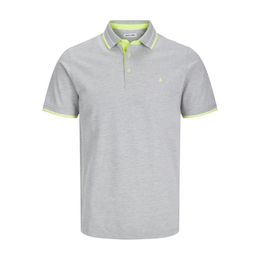 Jack & Jones PlusSize JACK & JONES PLUSSIZE Poloshirt »JJEPAULOS POLO SS NOOS PLS« mit Logo Stickerei Light Grey Melange Detail:NEON 3XL 3XL Herren-Poloshirt von Jack &...