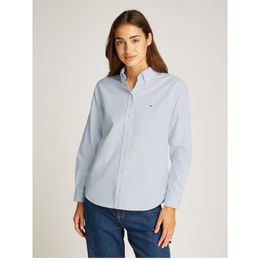 Tommy Jeans Hemdbluse »TJW REG OXFORD SHIRT« mit Logostickerei Sweet Blue/White M (38) M (38) Klassische Hemdbluse von Tommy Jeans