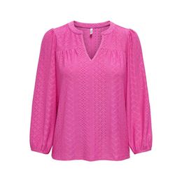 Only Blusenshirt »ONLSANDRA 3/4 SPLIT TOP JRS« Fuchsia Fedora S (36) S (36) 3/4-Ärmel: perfekt für die Übergangszeit und vielseitig kombinierbar