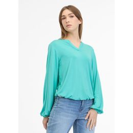 Ragwear Blusenshirt »SANTICA« mit schmalem Stehkragen und V-Schlitz am Ausschnitt LAGOON GREEN M (38) M (38) Vegan, von PETA verifiziertes Shirt...