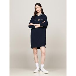 Tommy Jeans CURVE Jerseykleid »TJW CREST LINEAR CREW DRESS EXT« in Großen Größen, Linear Logoschriftzug Dark Night Navy 4XL (56) - N-Gr N-Gr 4XL...