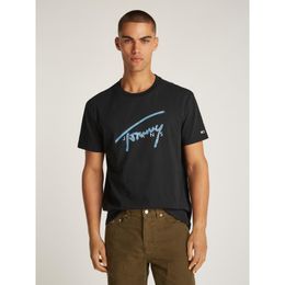 Tommy Jeans T-Shirt »TJM REG RWB SIGNATURE TEE« mit großem Logodruck Black M M T-Shirt von Tommy Jeans