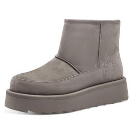 Tamaris Winterboots, Plateau, Kurz-Stiefelette, Ankleboots mit Innenreißverschluss grau 37 37 Trendiger Boots mit hübschen Ziernähten