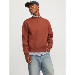 Jack & Jones JACK & JONES Rundhalspullover »JORVESTERBRO KNIT CREW NECK SN« Brandy Brown S S Pullover von Jack & Jones