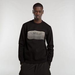 G-Star Raw G-STAR Sweatshirt &raquo;Stacked Old Skool Logo R&laquo; dk black XXL XXL Sweater von G-STAR