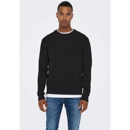 Only & Sons ONLY & SONS Strickpullover im Strukturmuster Black M M Rundhalspullover von Only & Sons