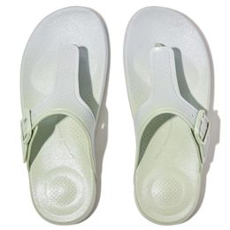fitflop Zehentrenner »IQUSHION IRIDESCENT ADJUSTABLE BUCKLE«, Keilabsatz, Sommerschuh, Schlappen mit verstellbarer Schnalle mint-hellblau 41 41...