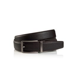 MONTI Lederg&uuml;rtel 3, 5 cm breit, Klassisch-Business, Automatikschlie&szlig;e - Passt immer braun